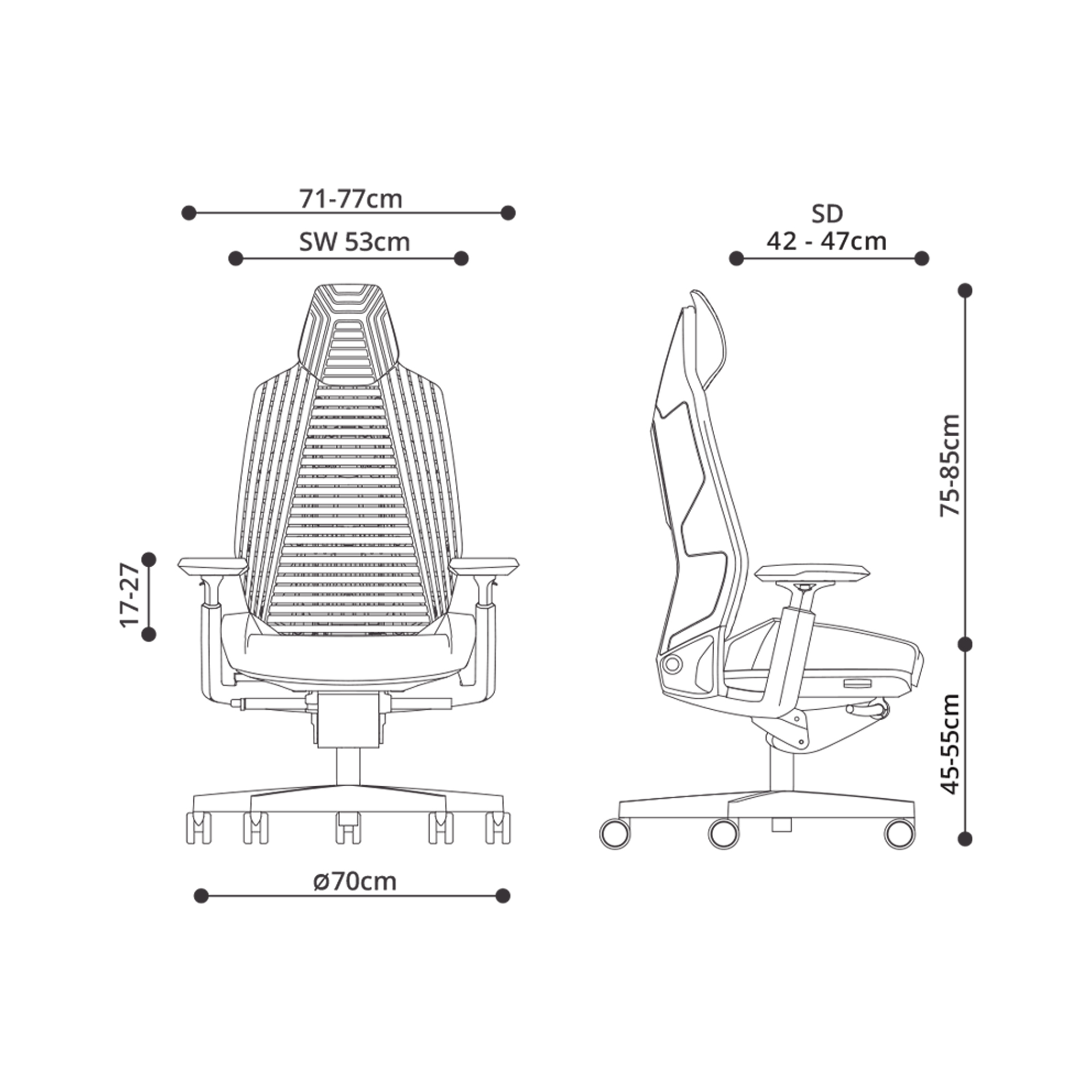 Robin - Dimensions Seating