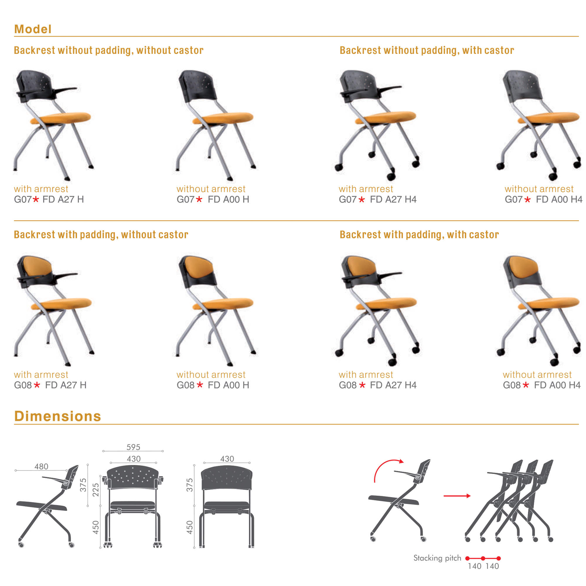 Varion - Dimensions Seating